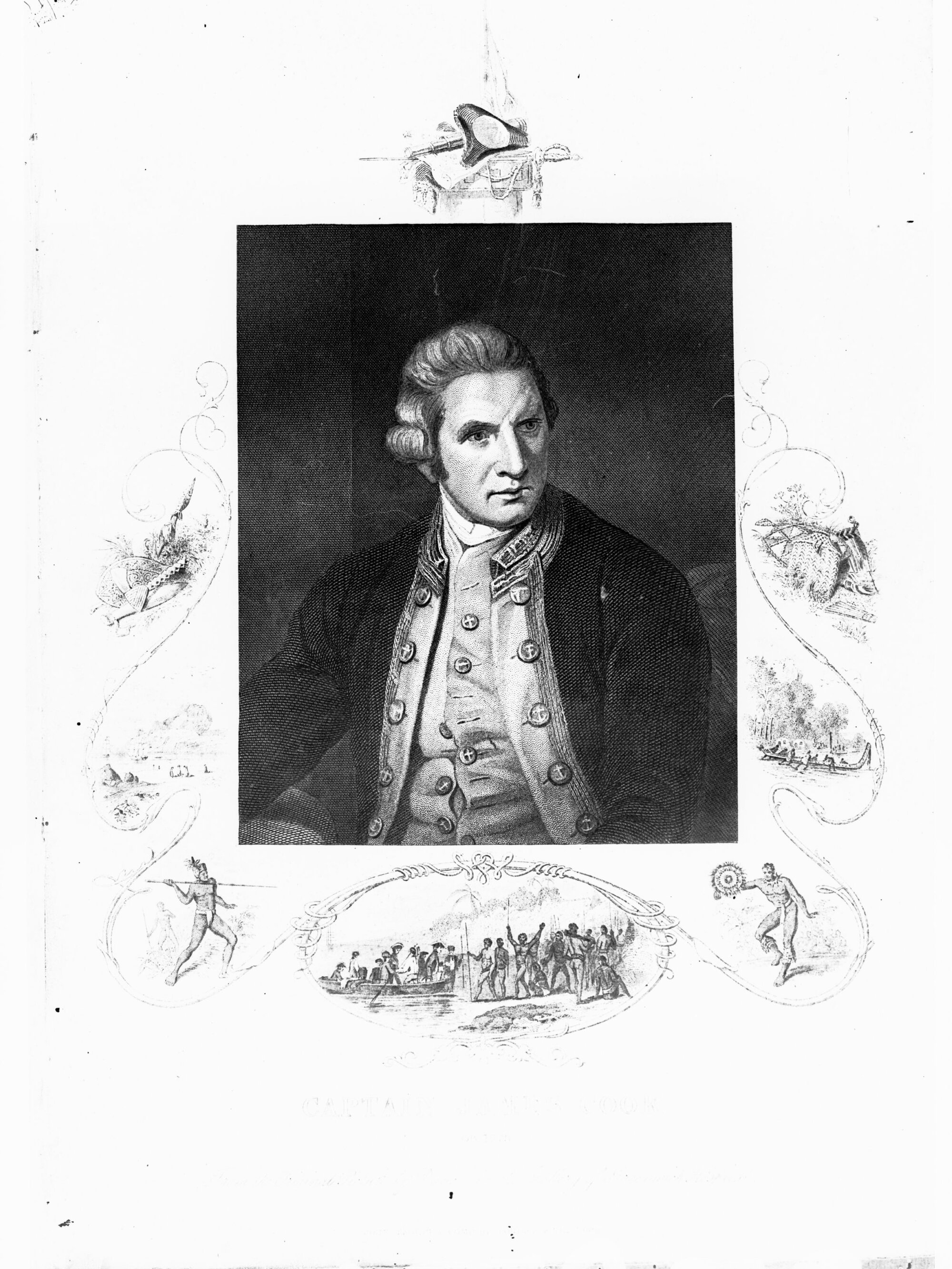 Portrait of Captain James Cook (1728-1779) - explored Australian coast ...