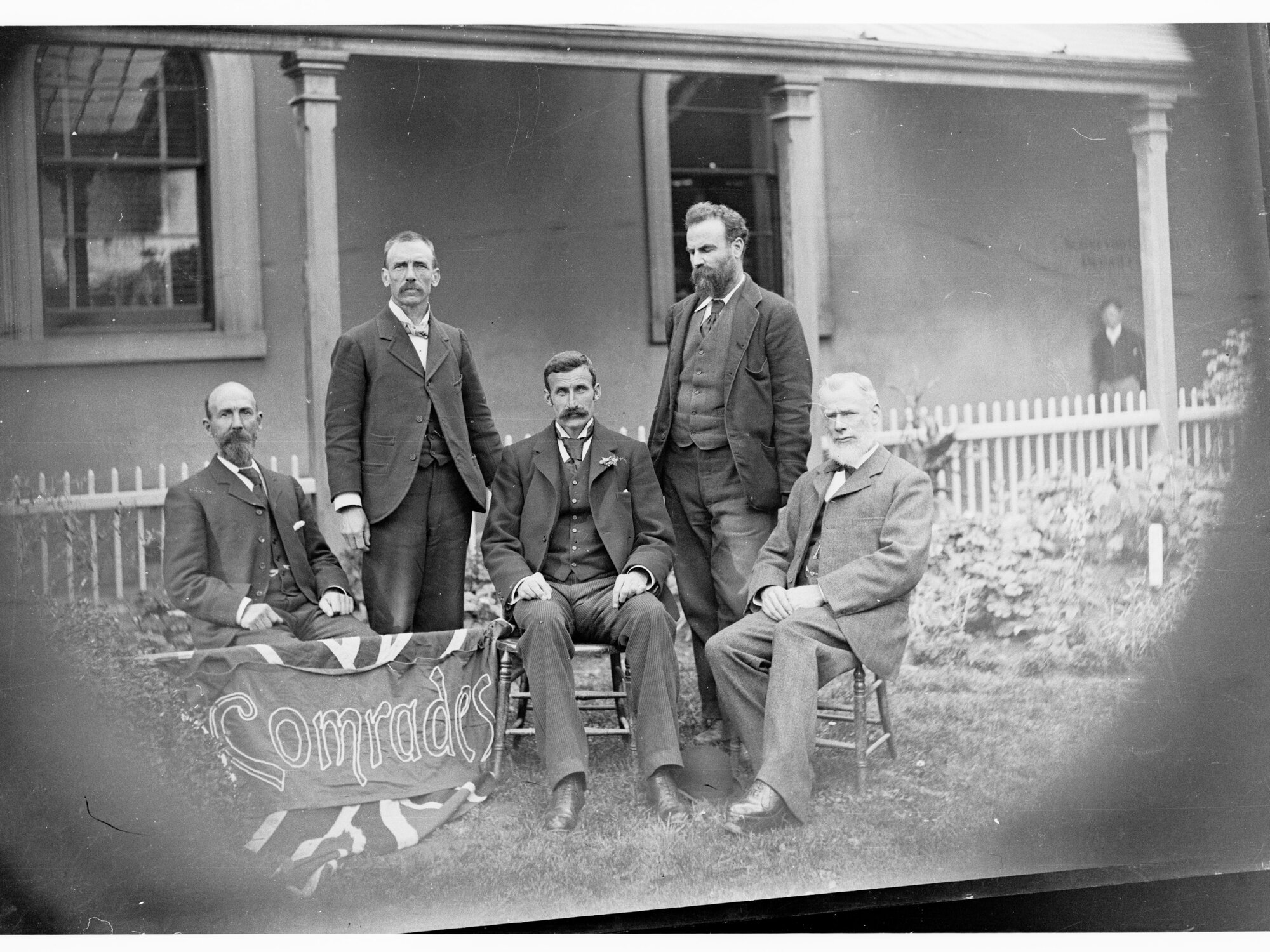 Group Portrait of Calvert Expedition to Western Australia by L Wells ...